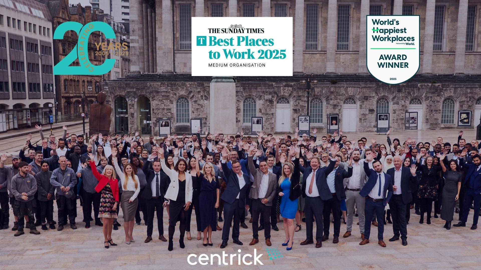 Centrick named as one of the UK’s Best and Happiest Workplaces