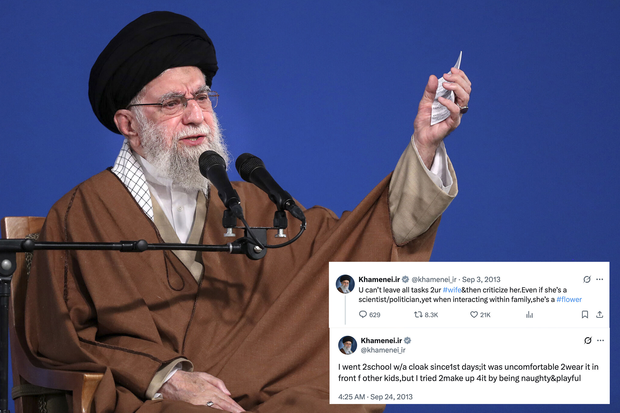 Iran’s supreme leader mocked mercilessly after bizarre social media ...