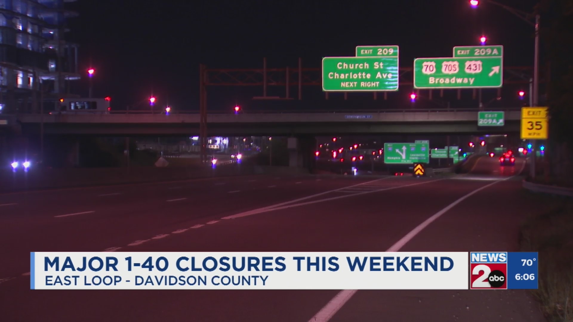 East loop of I-40 closed this weekend