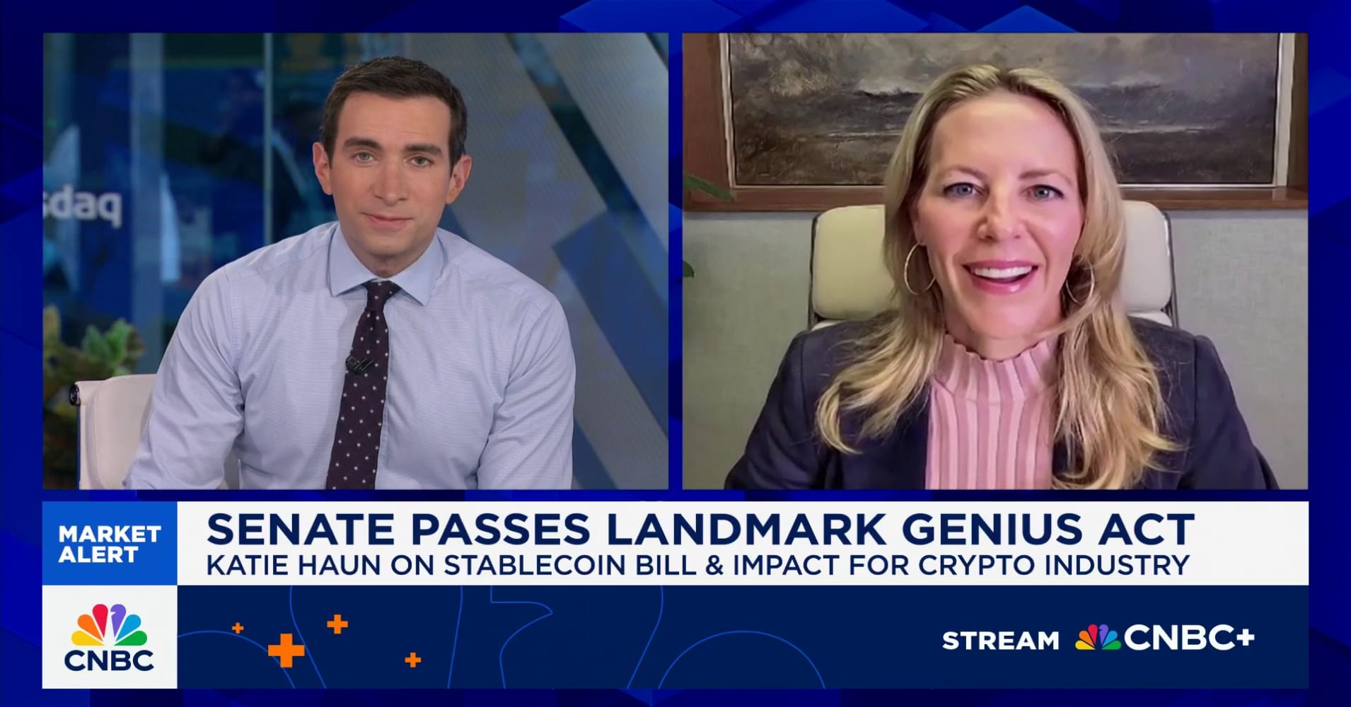 The really transformational crypto framework is the House Market Structure bill, says Katie Haun