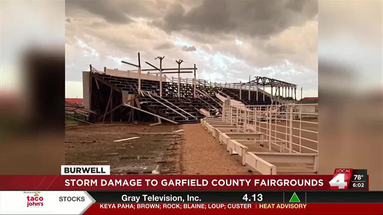 Storm damages Garfield County Fairgrounds in Burwell
