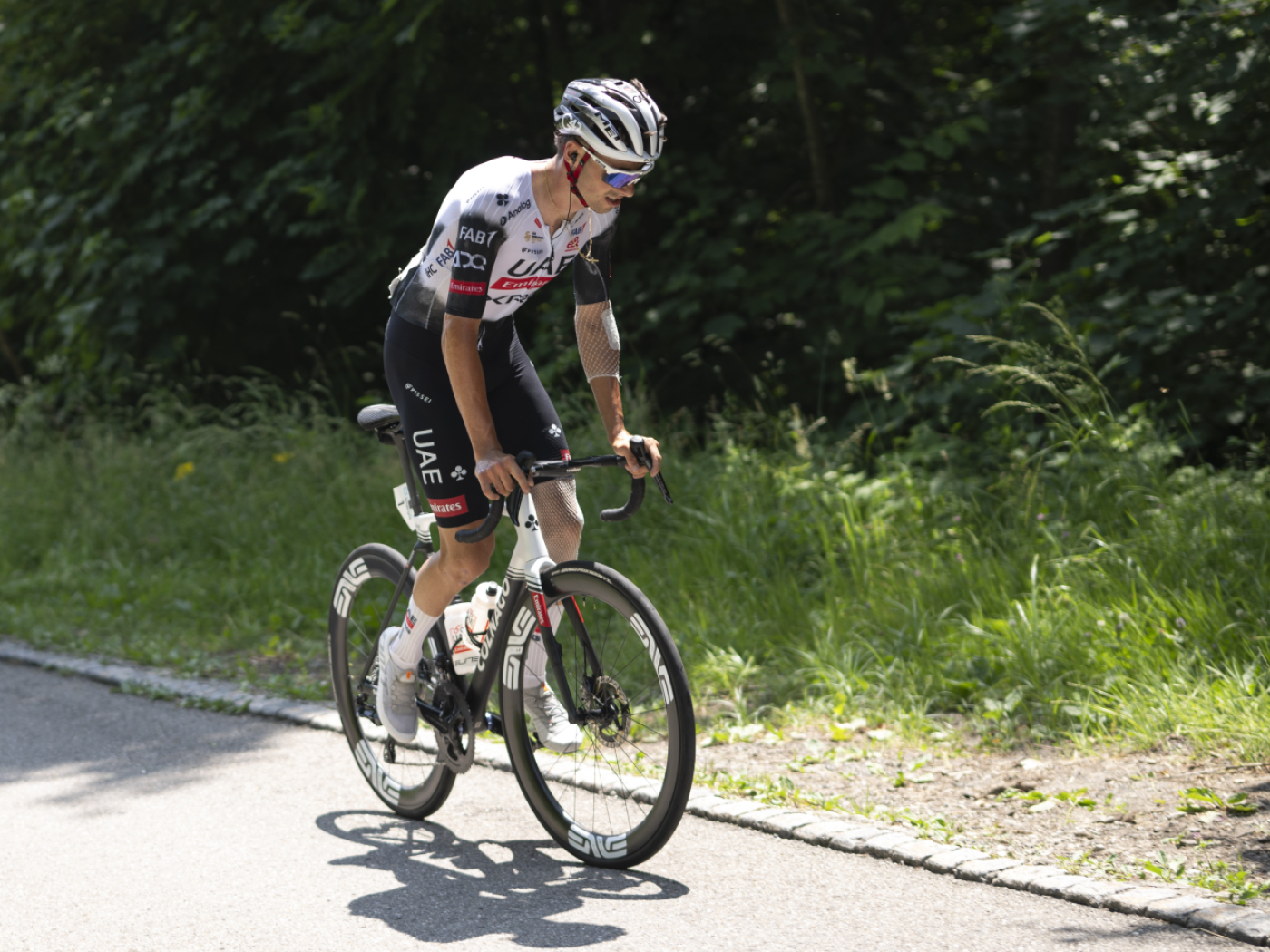 Jan Christen steigt während der 6. Etappe aus