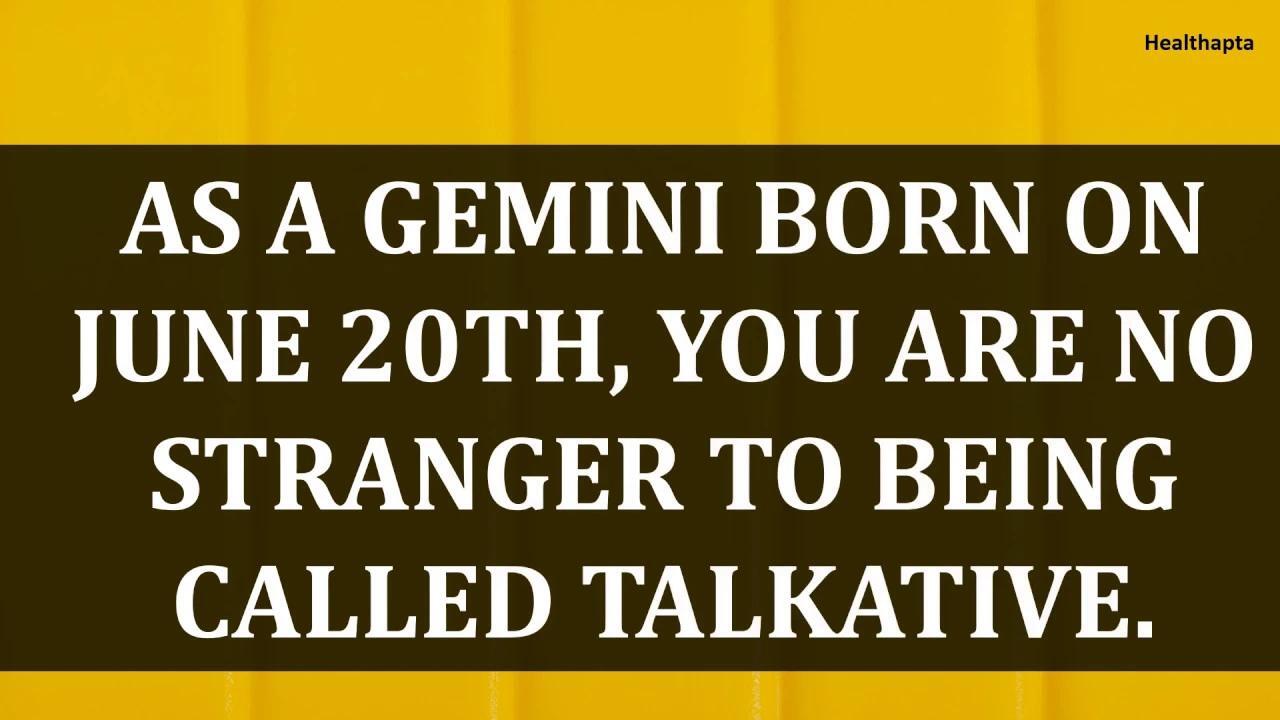 JUNE 20 BIRTHDAY ZODIAC PERSONALITY