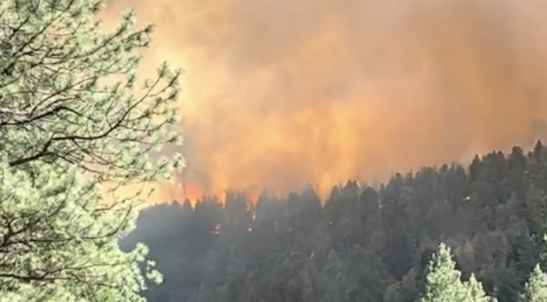 New Mexico Firefighters Battle Growing Seven Springs Fire