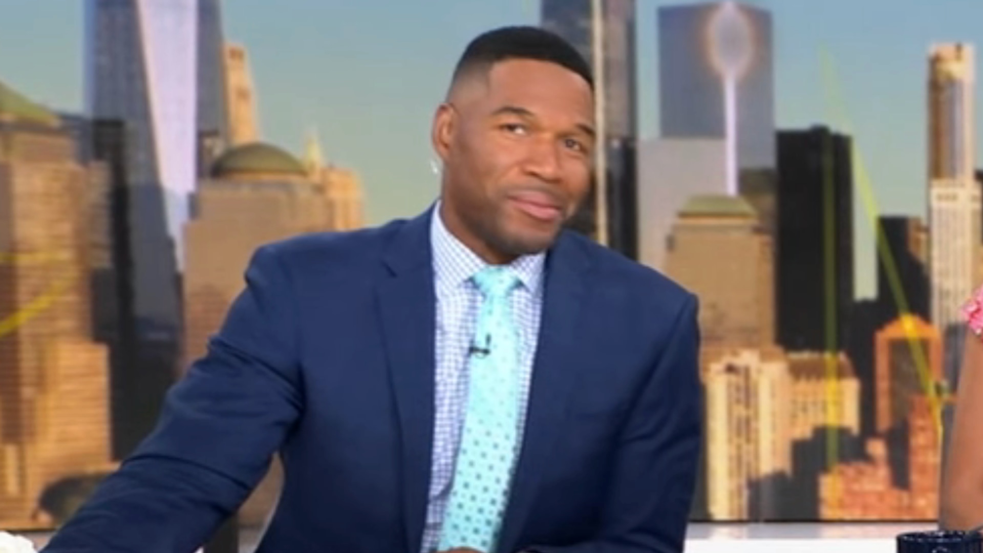 GMA's Michael Strahan questions what co-host is drinking after on-air rant