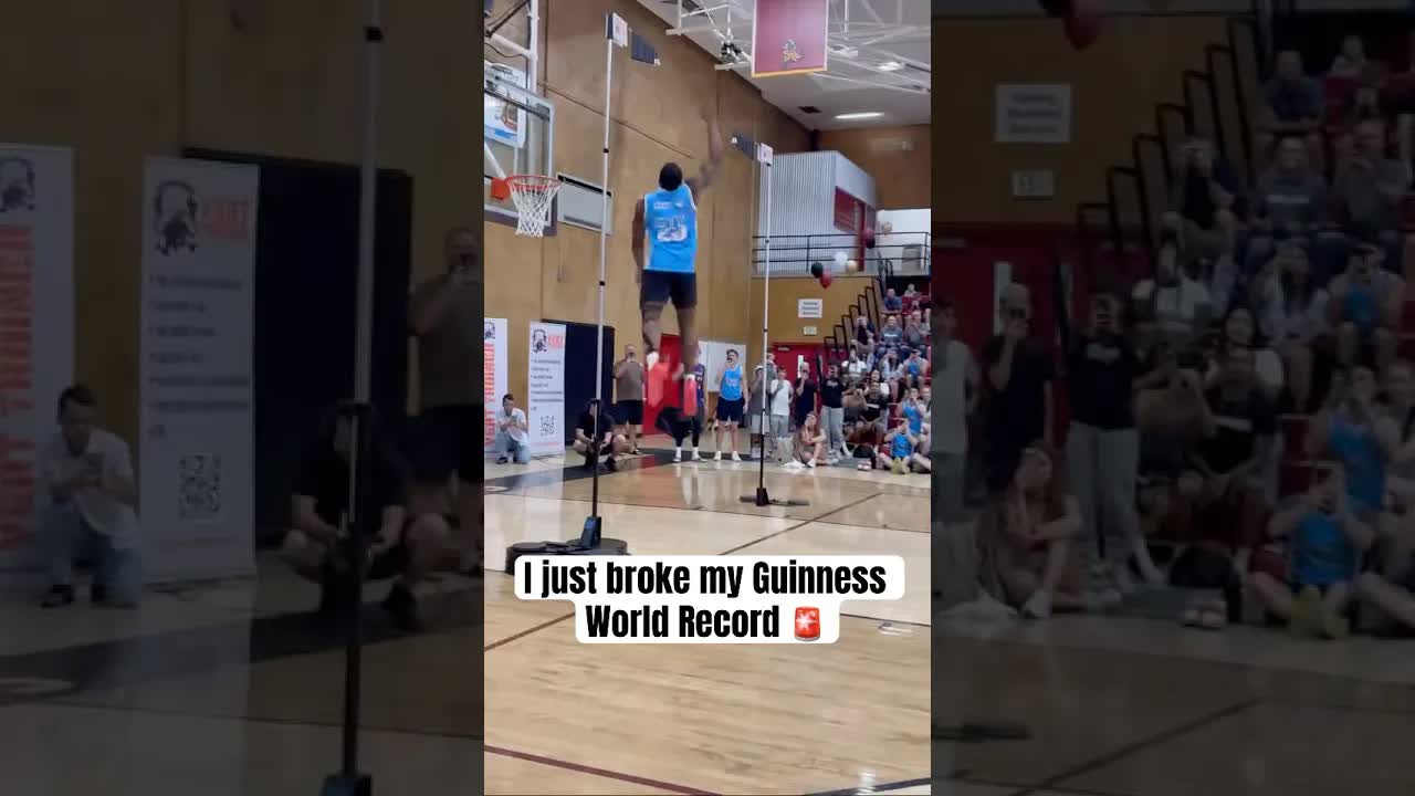 I just broke my own Guinness World Record! #verticaljump #jumphigher # ...