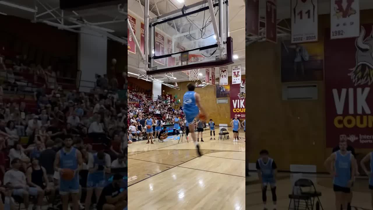 finn addy: basketball trick shot! incredible slam dunk