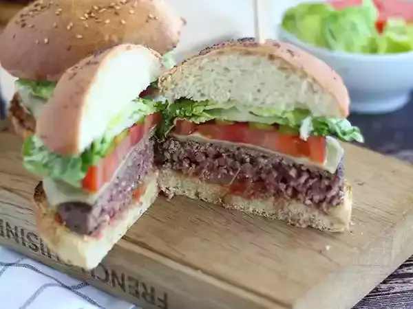 Easy and quick homemade burger