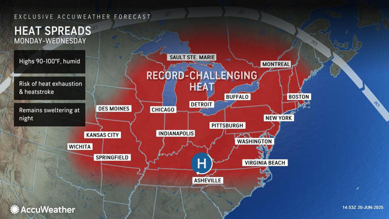 Brace for the ‘heat dome’. Temperatures across the Midwest and East ...