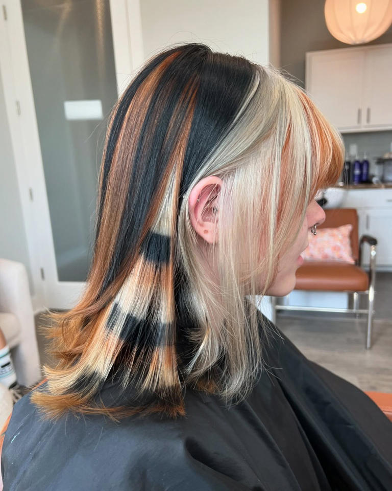 Gen Z is obsessed with tri-color tresses: Eye-catching ‘calico hair ...