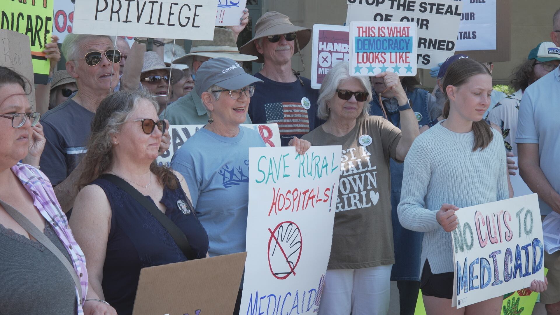 Protestors rally for rural hospitals