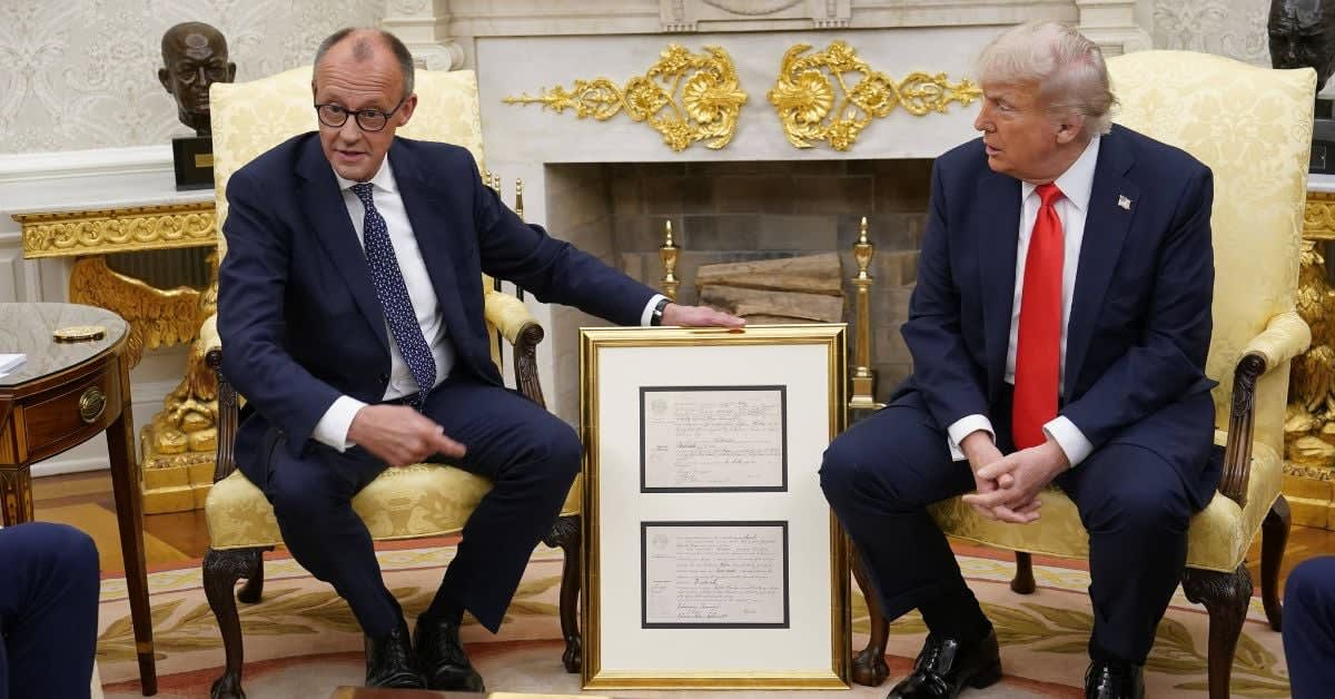 German Chancellor Gifts Trump Framed Birth Certificate