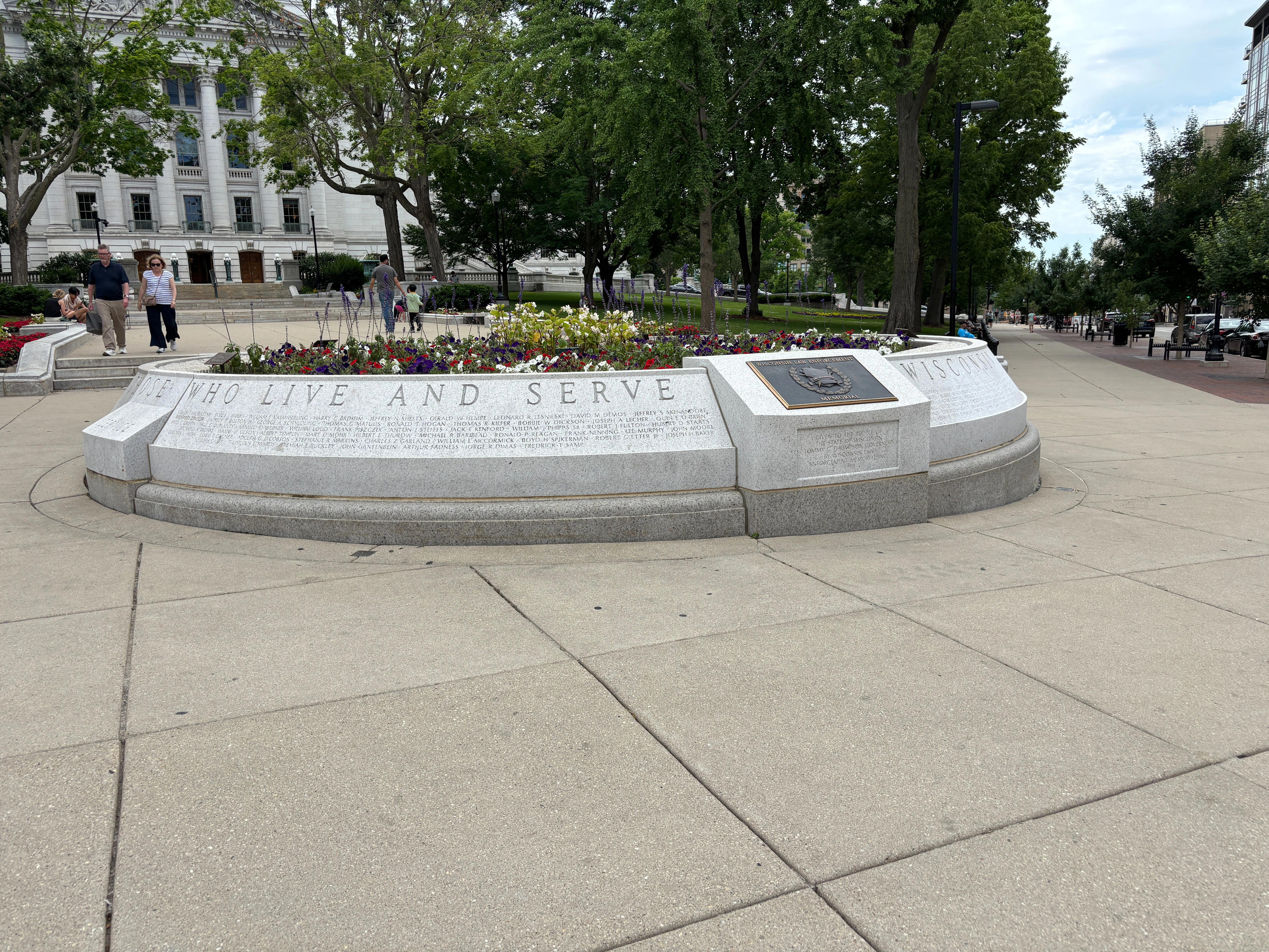 Wisconsin Law Enforcement Memorial outside state Capitol defaced during ...
