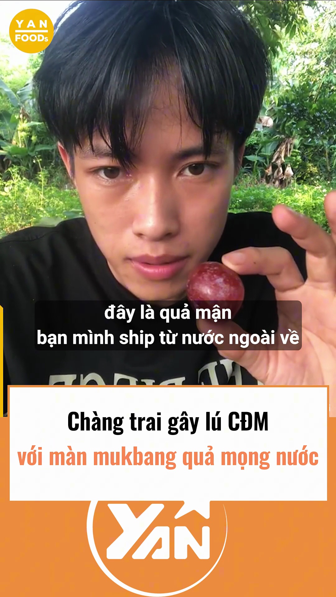 Chàng trai gây lú với màn mukbang trái cây mọng nước