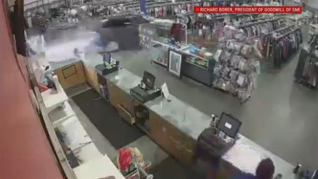 Vehicle smashes through Goodwill store in Attleboro