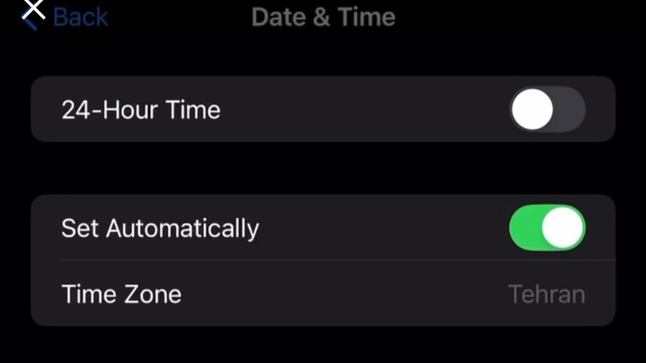 Iran time zone and location activated on some phones in Middle East