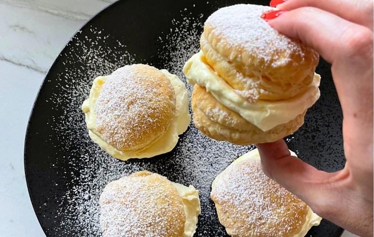 Italian Cream Puffs (4 Ingredients!)
