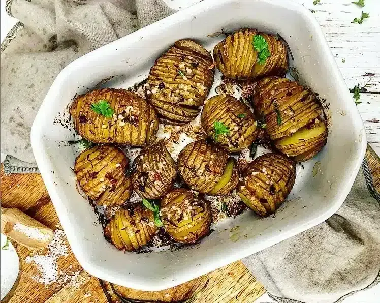 The Secret to Perfect Hasselback Potatoes with Garlic and Herbs