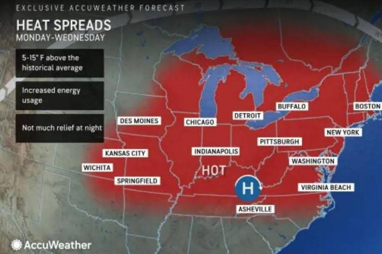 Heat dome engulfs US in live tracker map that shows dozens of states ...