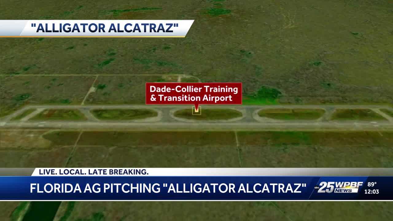 Florida attorney general pitches ‘Alligator Alcatraz’ facility to house ...