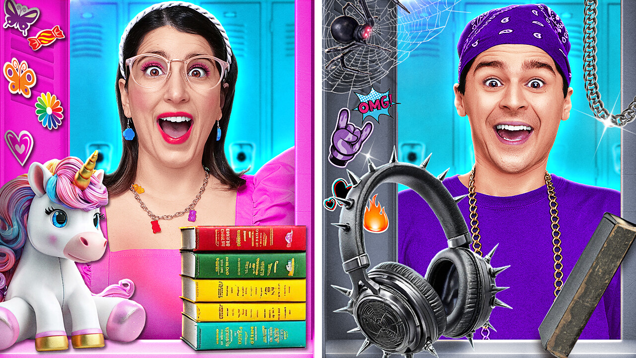 School hacks for GOOD and BAD girls at school