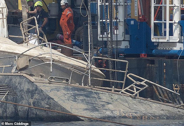 Bayesian emerges from the waves: Damage seen on £30m sunk superyacht ...