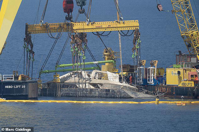 Bayesian emerges from the waves: Damage seen on £30m sunk superyacht ...