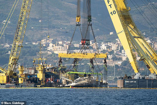 Bayesian emerges from the waves: Damage seen on £30m sunk superyacht ...