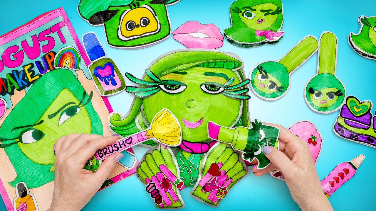 DISGUST's Epic Transformation💚Craft, Unbox & Play!