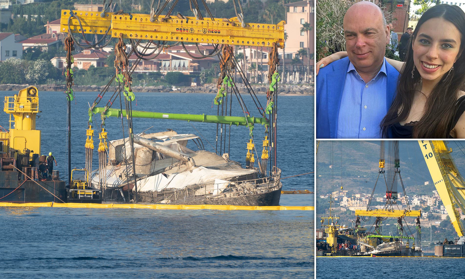 Bayesian emerges from the waves: Damage seen on £30m sunk superyacht ...