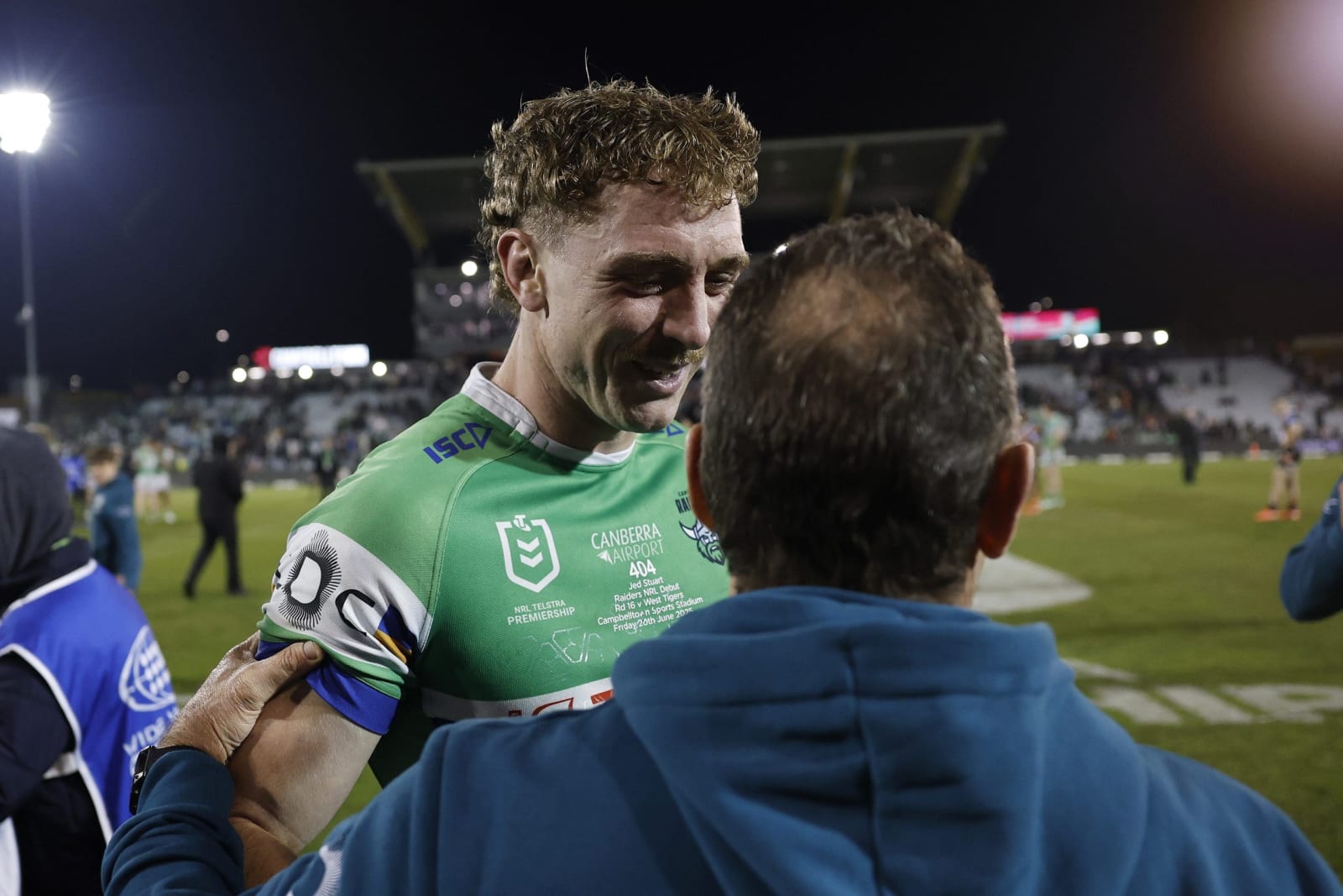 Jed Stuart talks cramps, debut NRL try as Tapine reveals ‘nervous ...