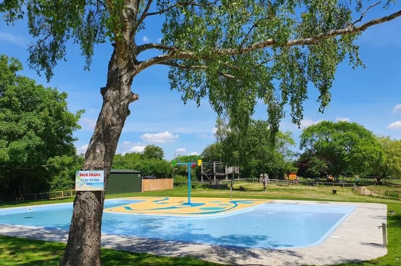 The spectacular Kent splash pad kids will love with a water slide and ...