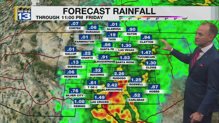 Rain chances increase into next week as monsoon moisture arrives