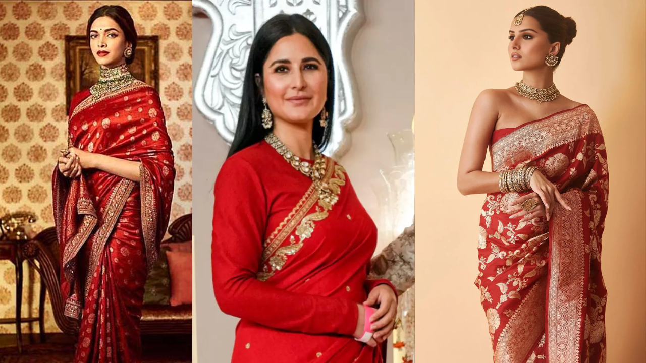 Channelise your inner Shakti in these 5 divine red sarees approved by ...