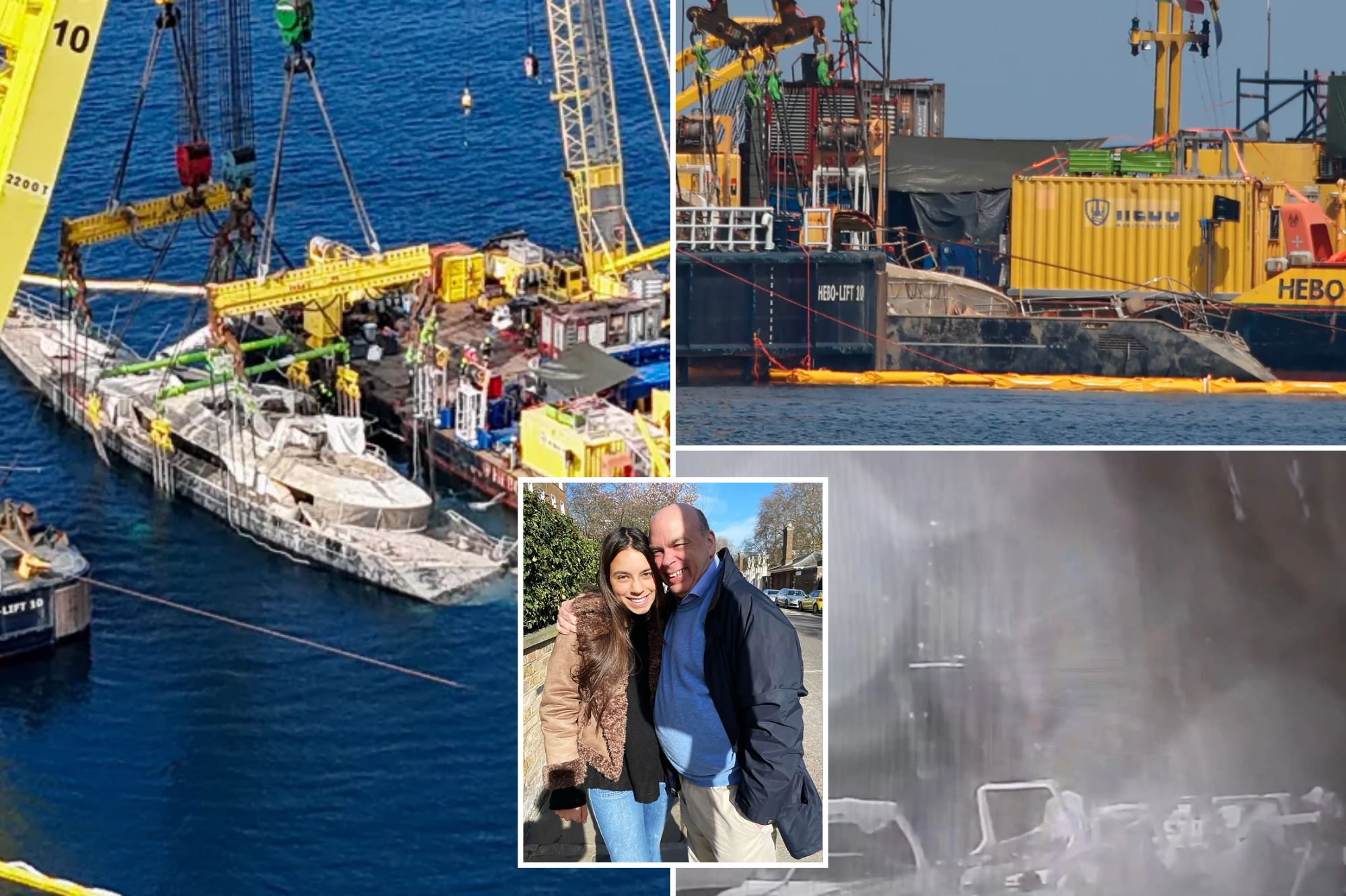 British tycoon Mike Lynch’s sunken Bayesian superyacht raised towards ...