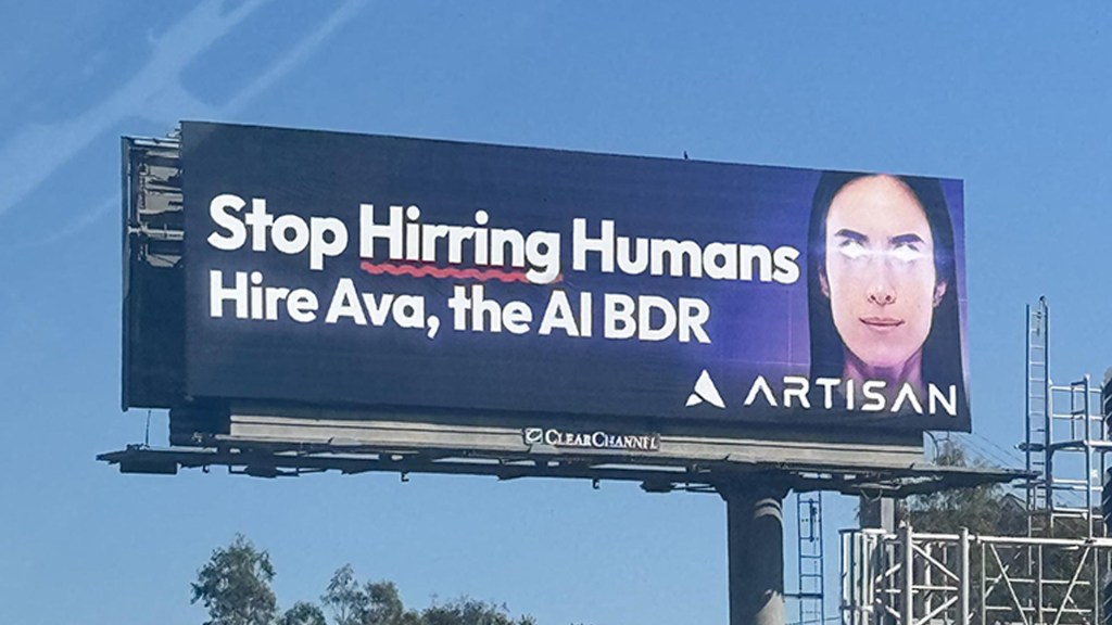 ‘Stop hiring humans’ viral AI billboard campaign sparks outrage in NYC