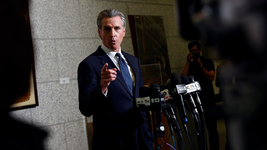 Newsom’s stock rises after clash with Trump
