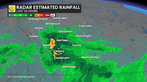 Flood risk rises on the western Prairies with 50-100+ mm of drenching rains