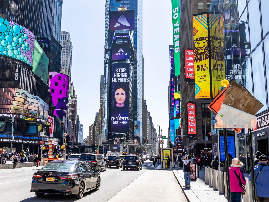 ‘Stop hiring humans’ viral AI billboard campaign sparks outrage in NYC