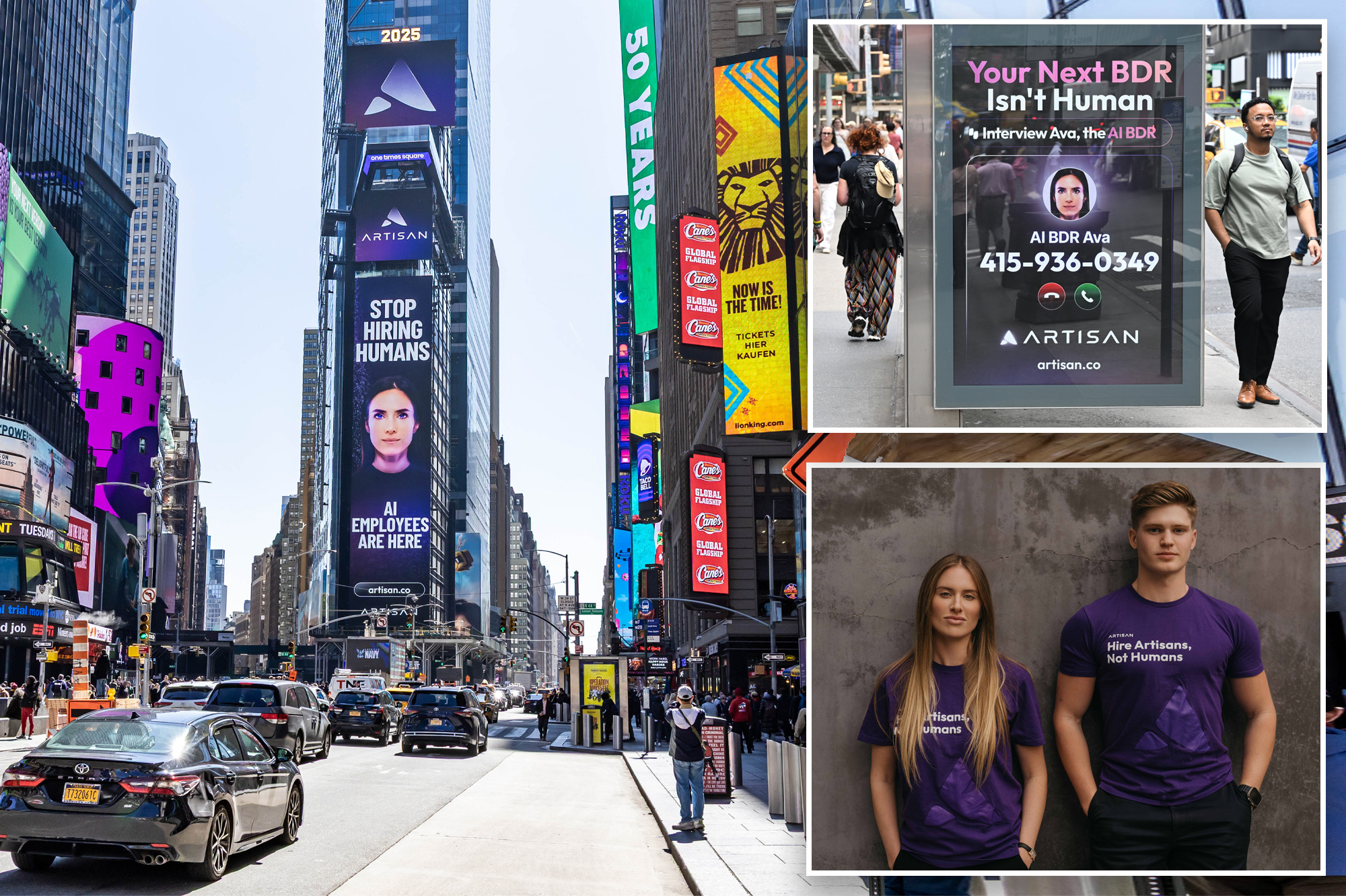 ‘Stop hiring humans’ viral AI billboard campaign sparks outrage in NYC