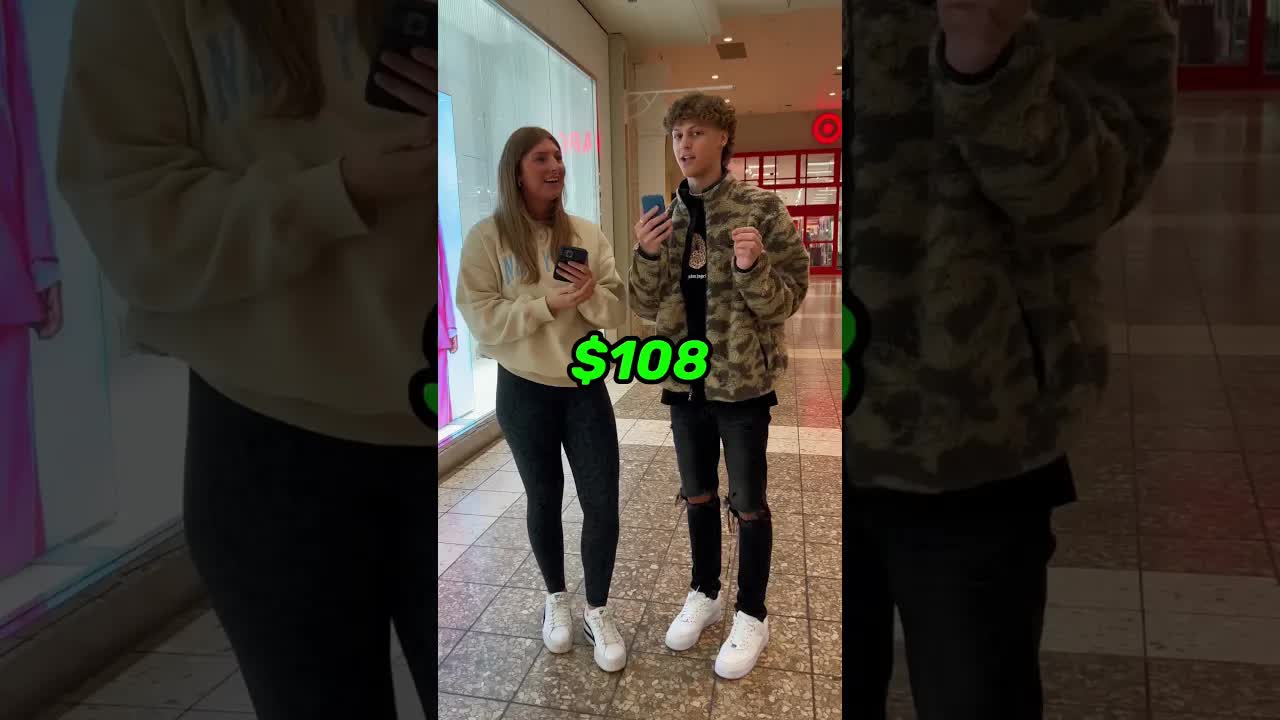 logan micke: shopping spree challenge at the mall!