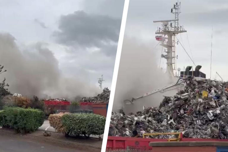 Footage of Albert Dock fire in Hull as Humberside Fire and Rescue ...