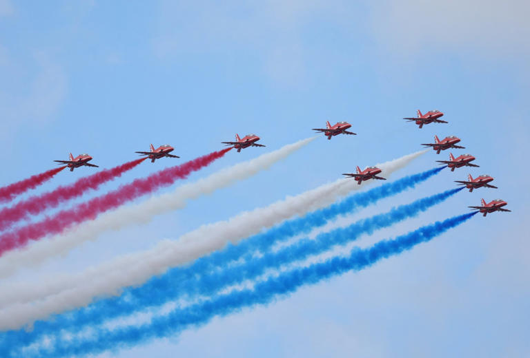 Red Arrows flight path revealed for today's display