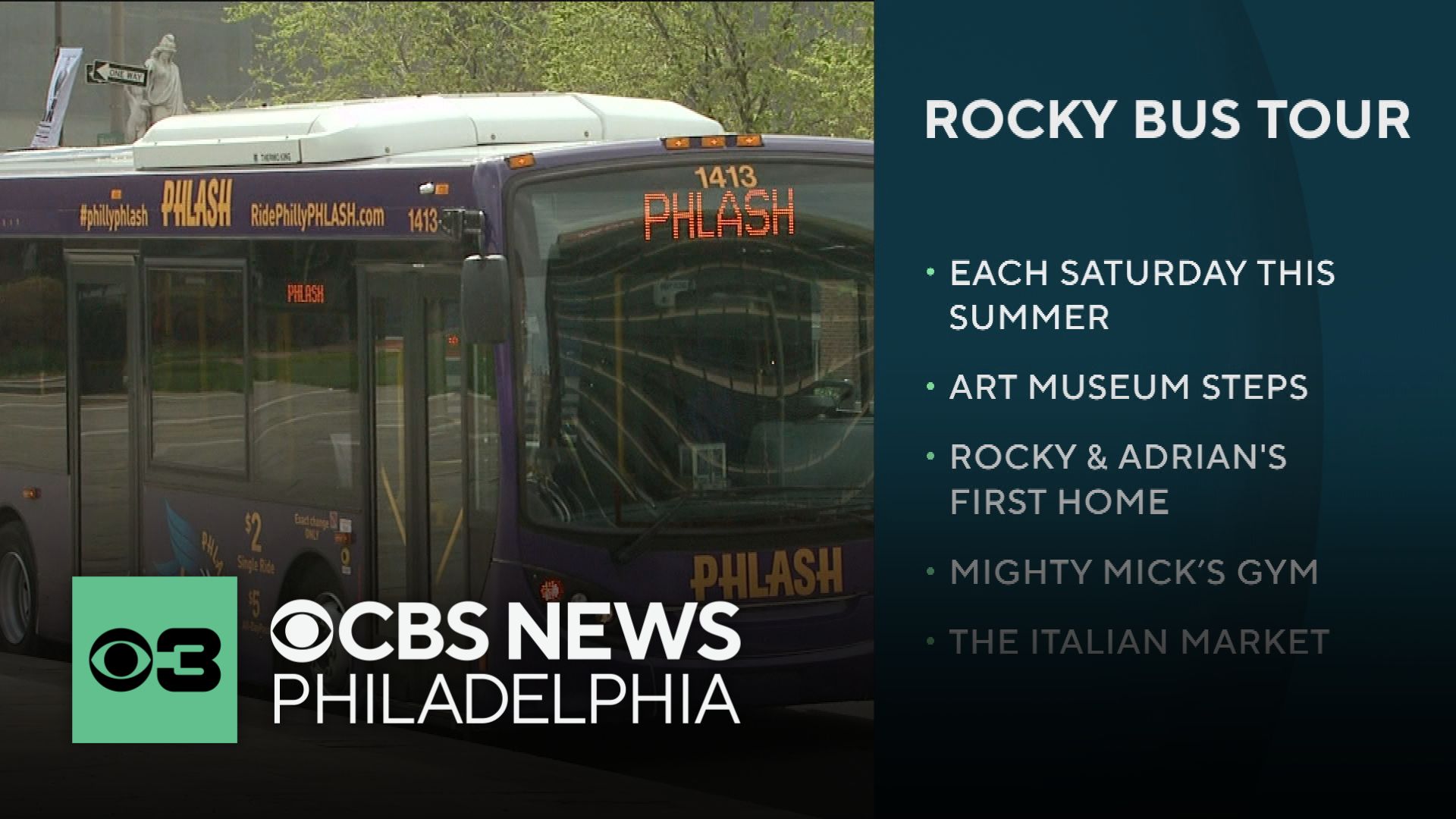 Phlash buses embarking on Rocky Bus Tour around Philadelphia once again