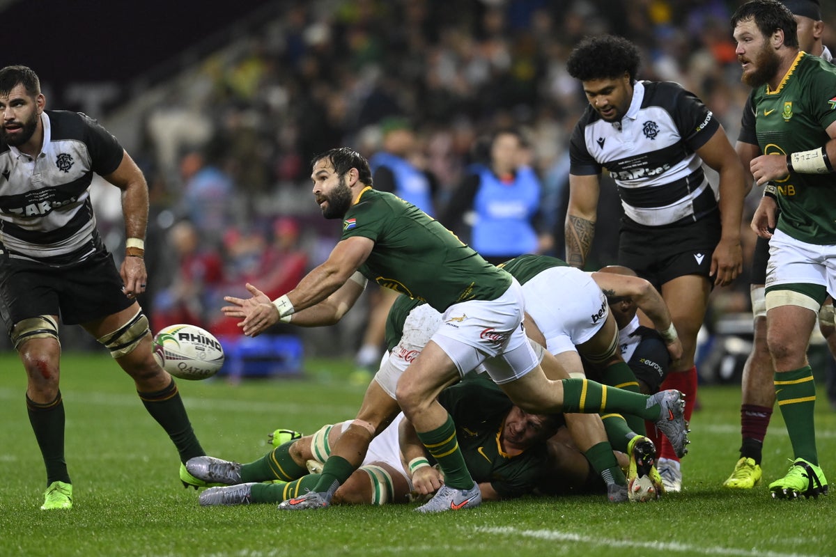 South Africa v Barbarians live: Result and reaction as Springboks kick ...
