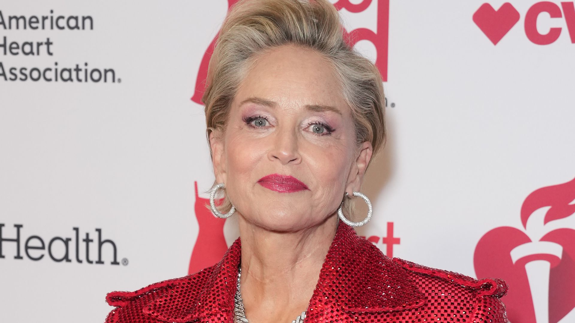 Sharon Stone has legs for days in red hot ensemble — see photo