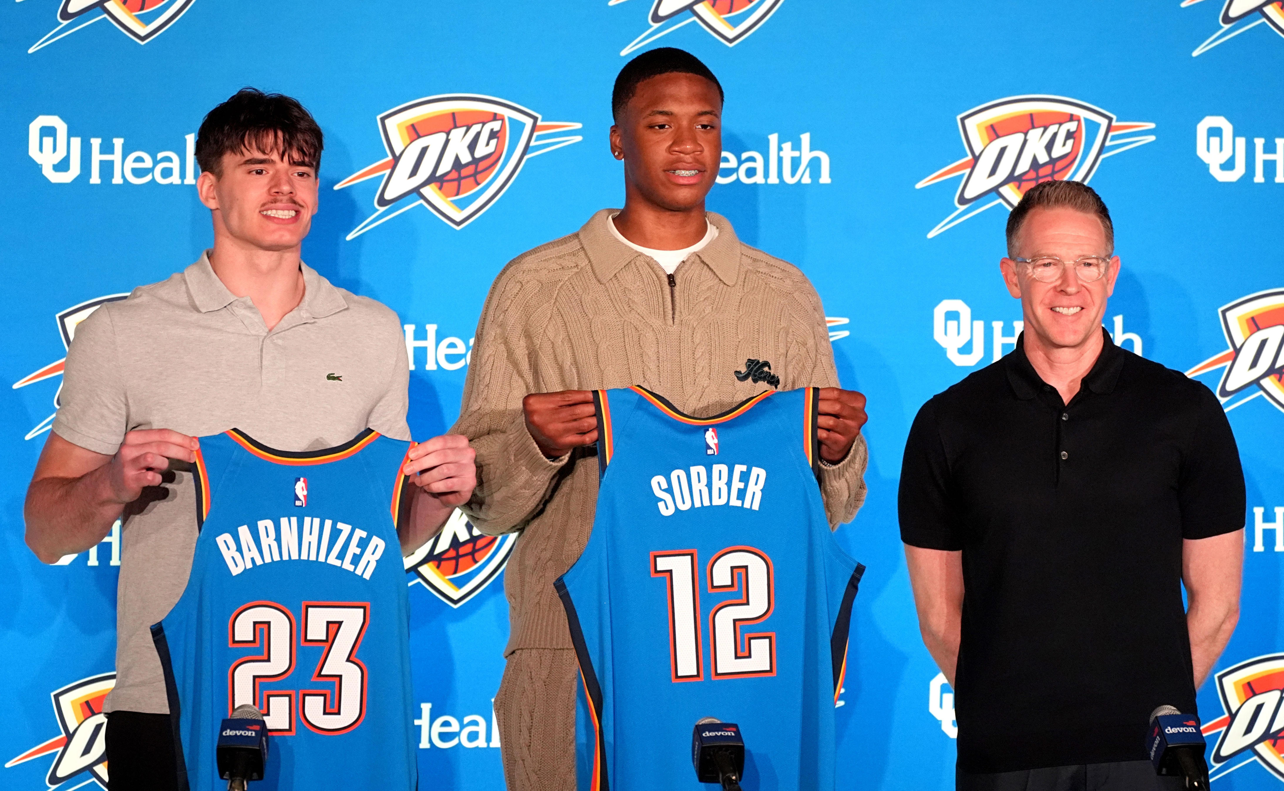 OKC Thunder signs 2025 NBA Draft picks Thomas Sorber, Brooks Barnhizer