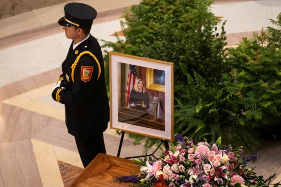 Hundreds gather for the funeral of Melissa and Mark Hortman