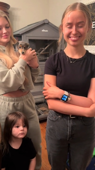 Girl gets emotional when family surprises her with puppy