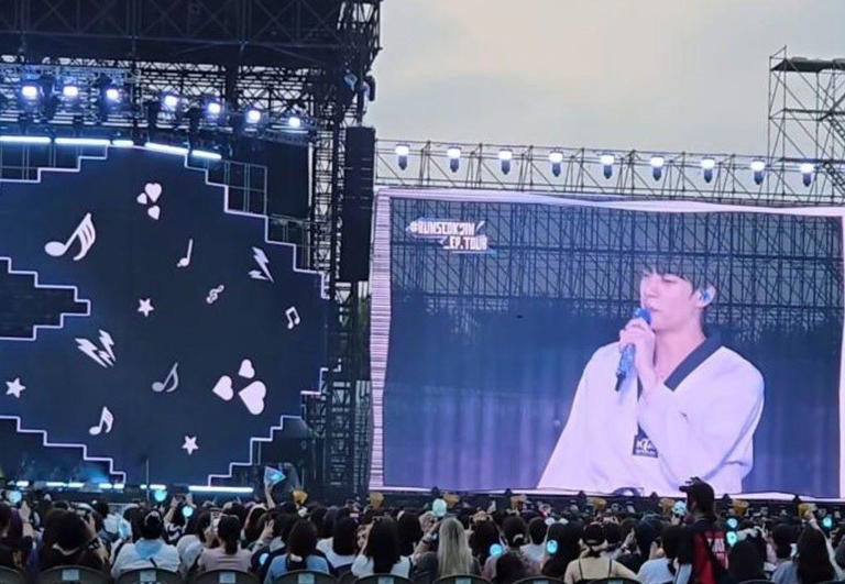 BTS members attend Jin's first solo concert in South Korea